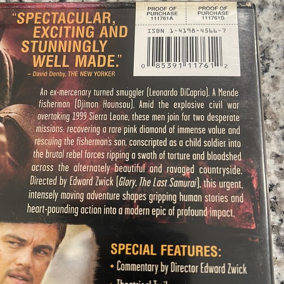 Media | Blood Diamond Dvd Leonardo Dicaprio Jennifer Connelly | Poshmark